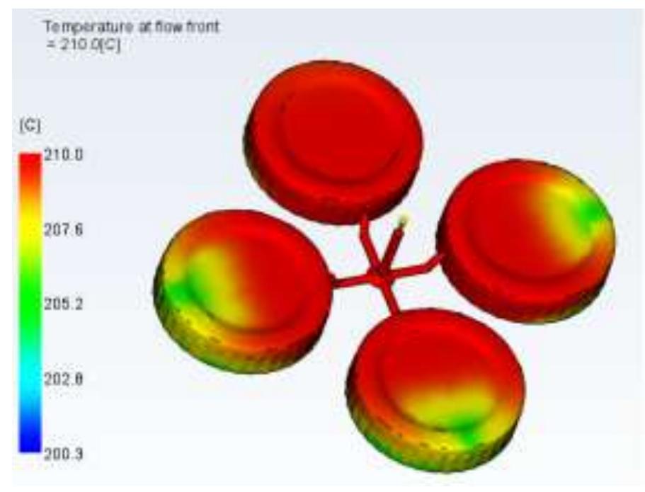 If the flow front temperature is too low in a thin area of