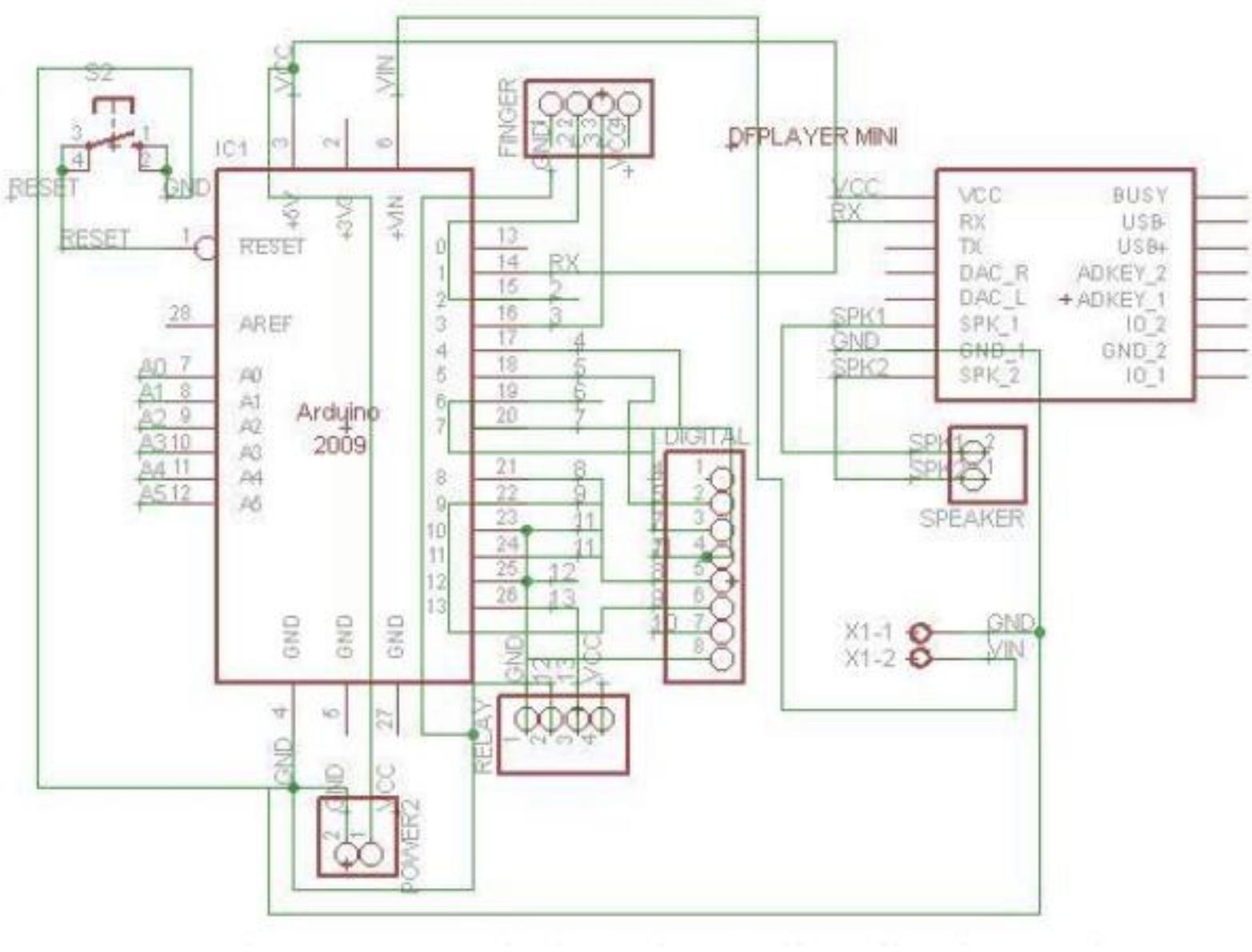 Schematic circuit of microcontroller