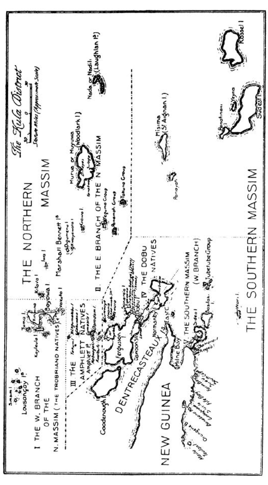 Map iii—the kula district. sketch map, showing the