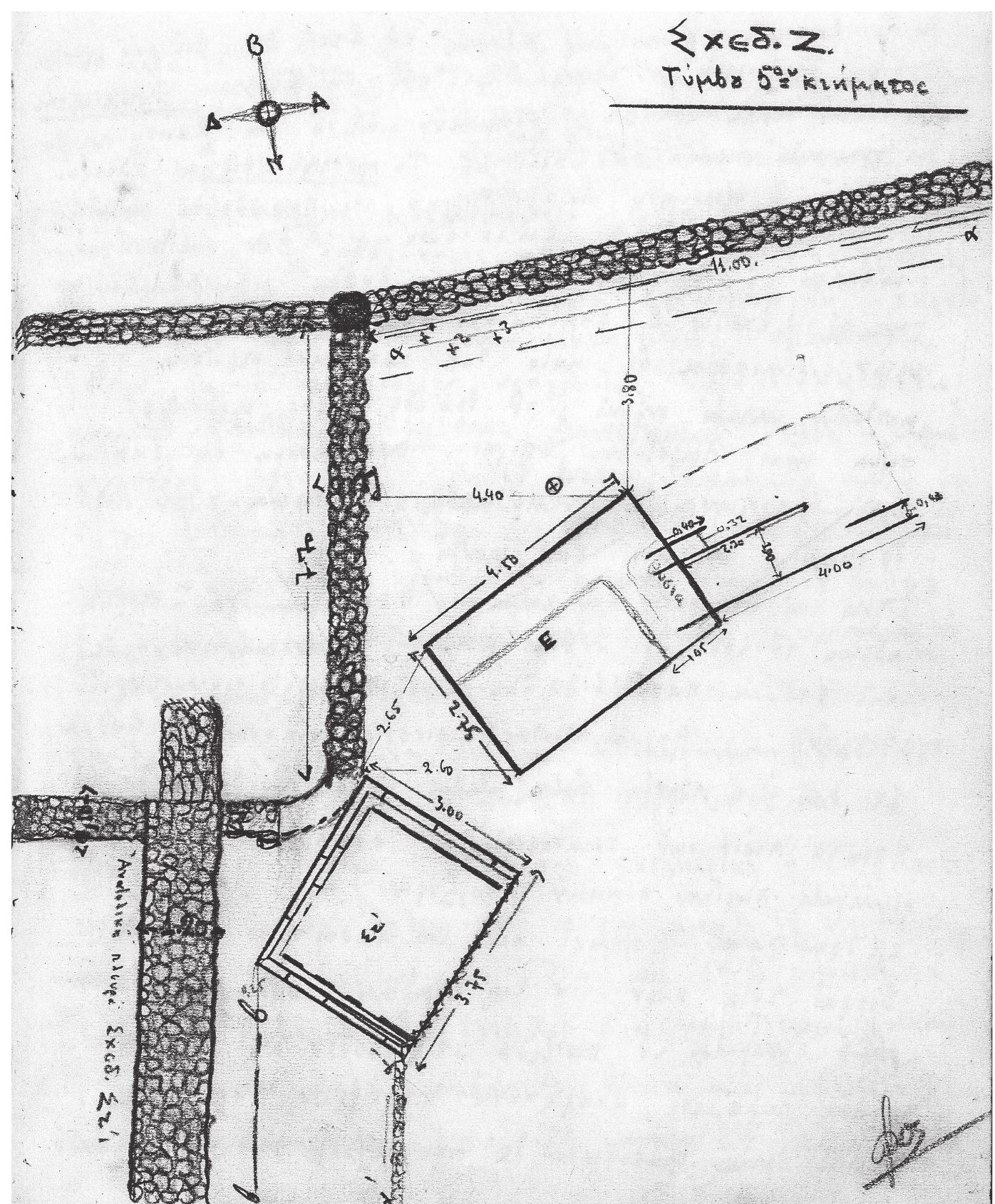 9 stavropoullos’ plan of grave e and adjacent pedestal et’.