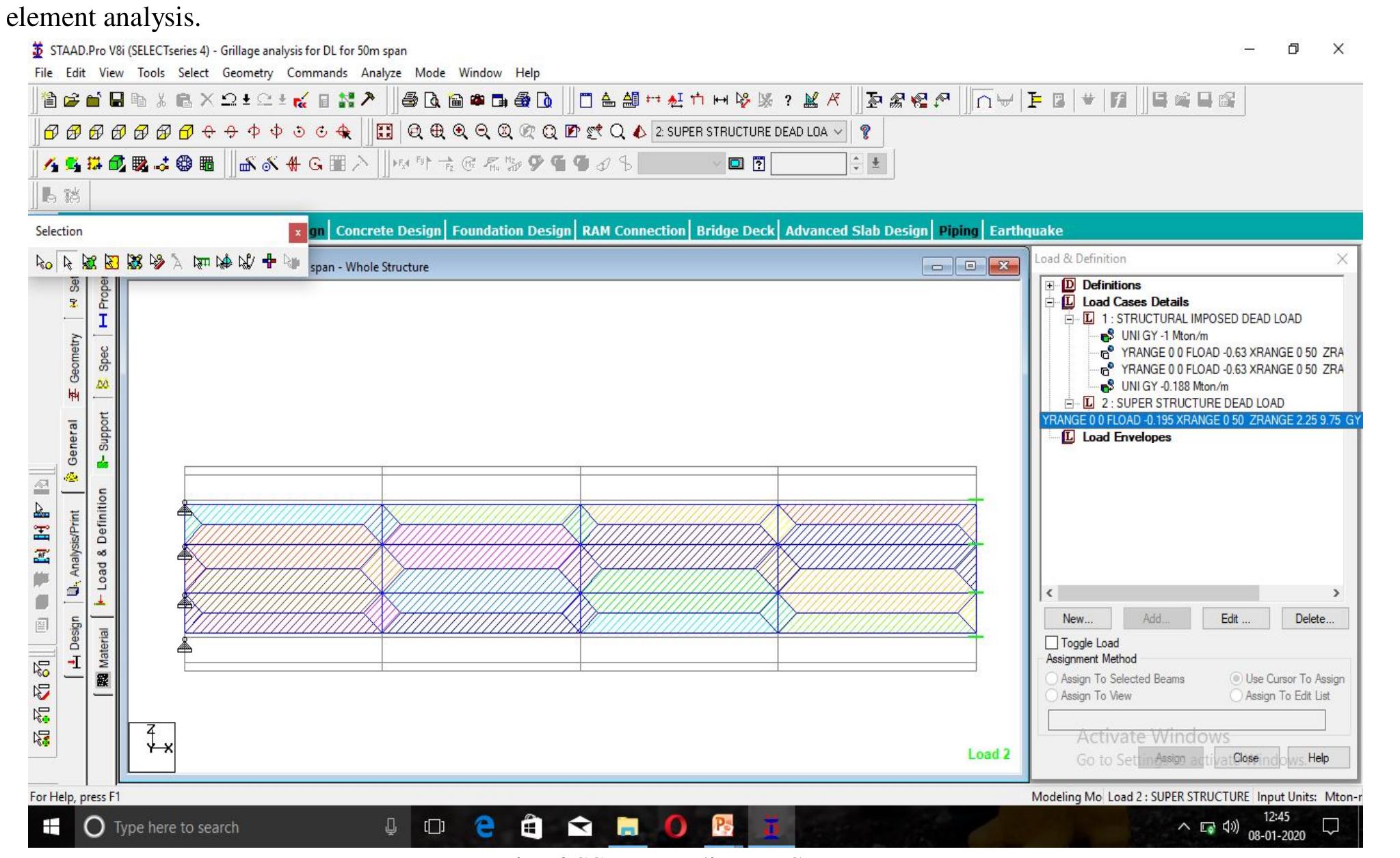 Figure 4 - Modelling and Analysis of I-Girder Bridge Deck