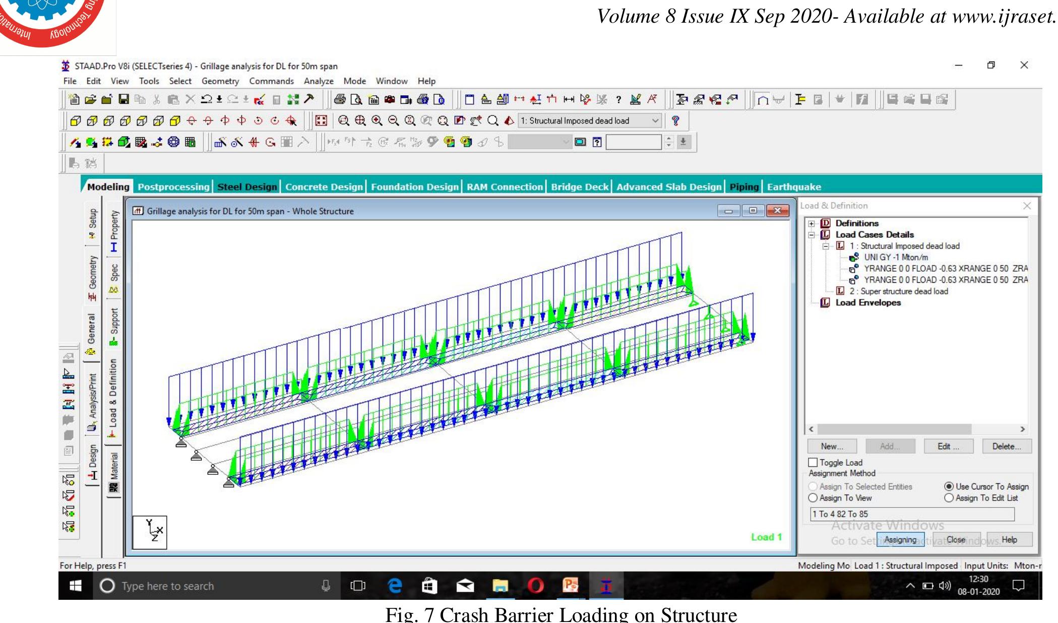 Figure 6 - Modelling and Analysis of I-Girder Bridge Deck