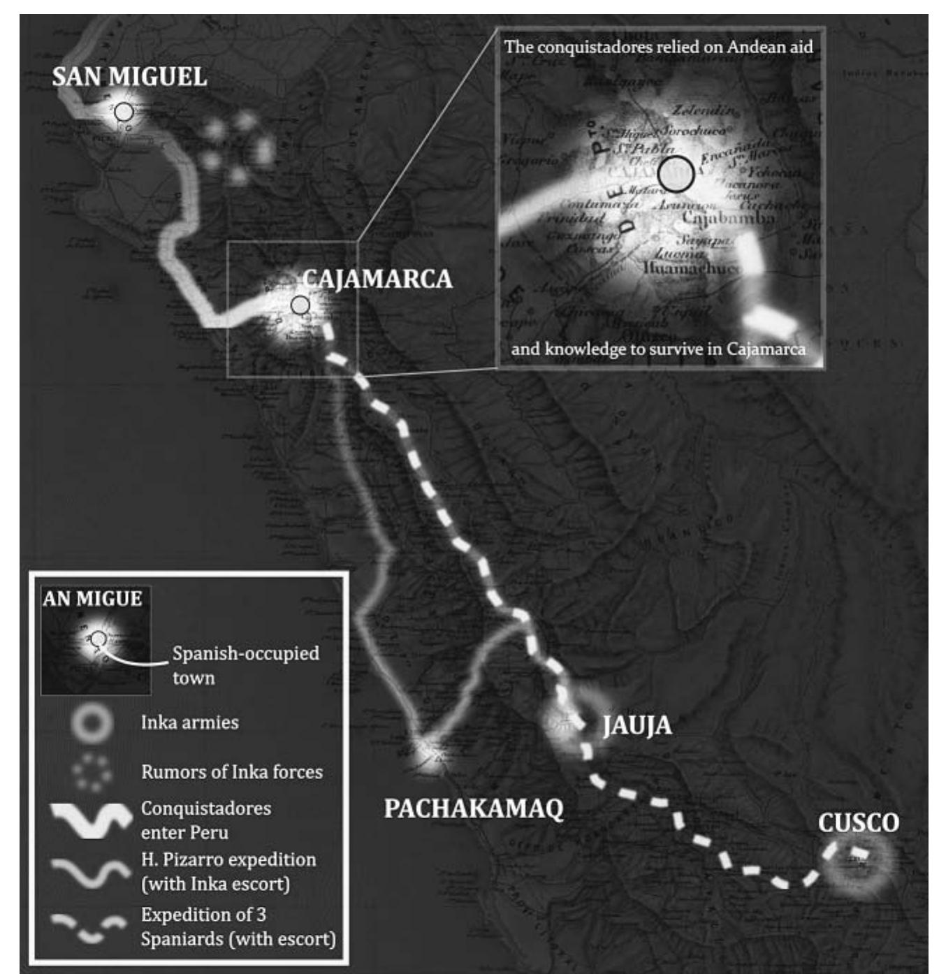 -igure 2. map showing the spanish conquistadores’ limited