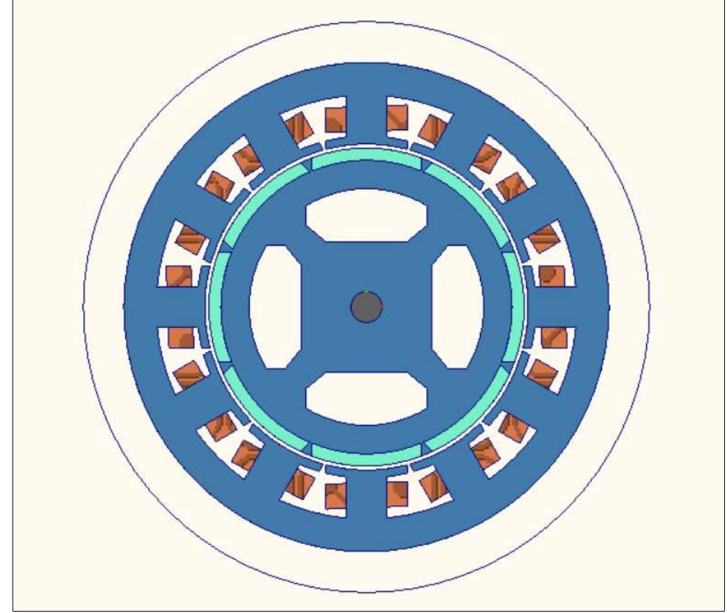 Magnet model of the conventional bldc motor. the design of