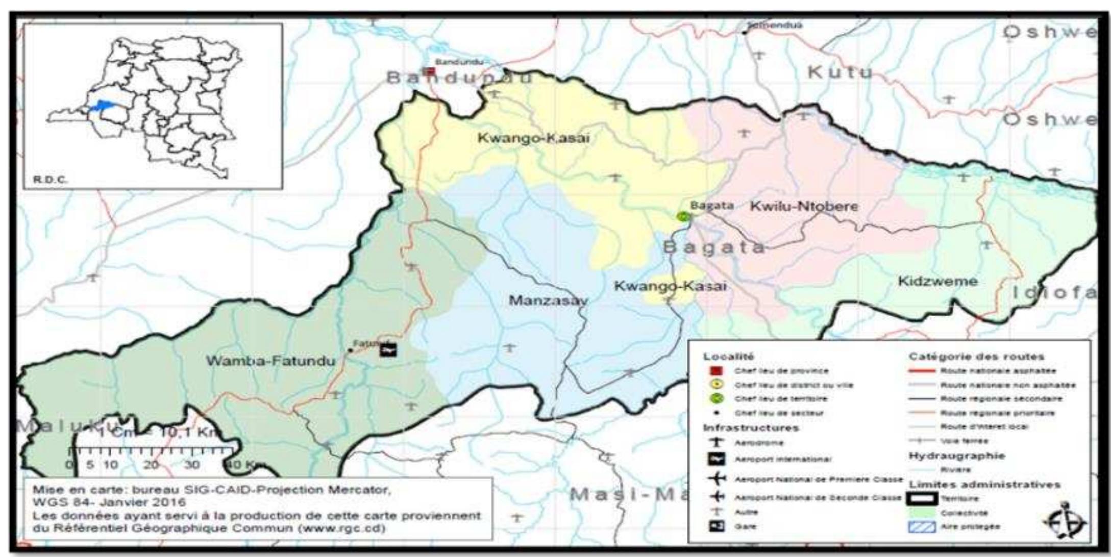 | carte du territoire de bagata (source : caid, 2017) les