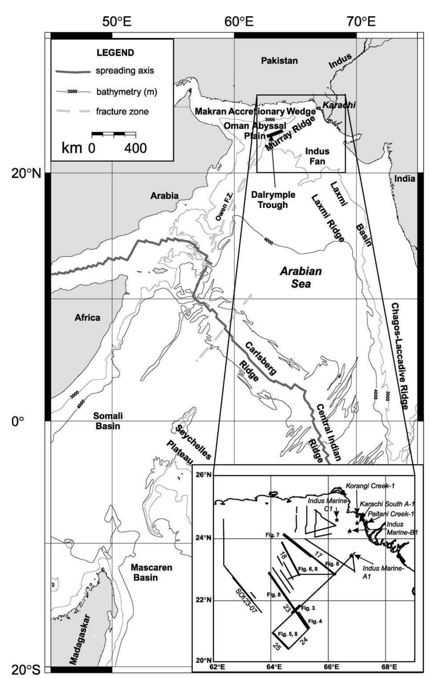 Figure 1 - Origin of the northern Indus Fan and Murray
