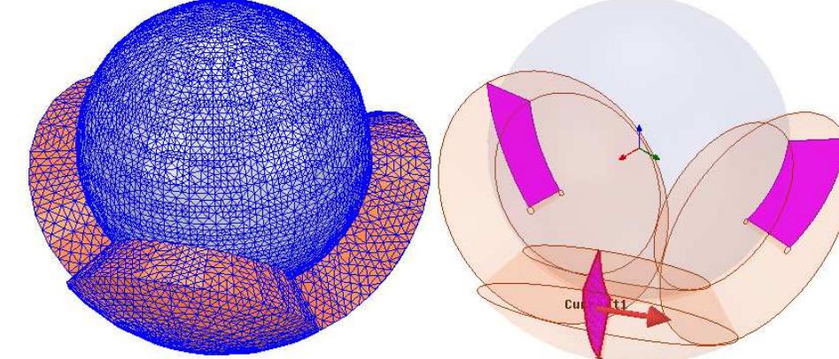 Mesh structure and excitation current solution process,