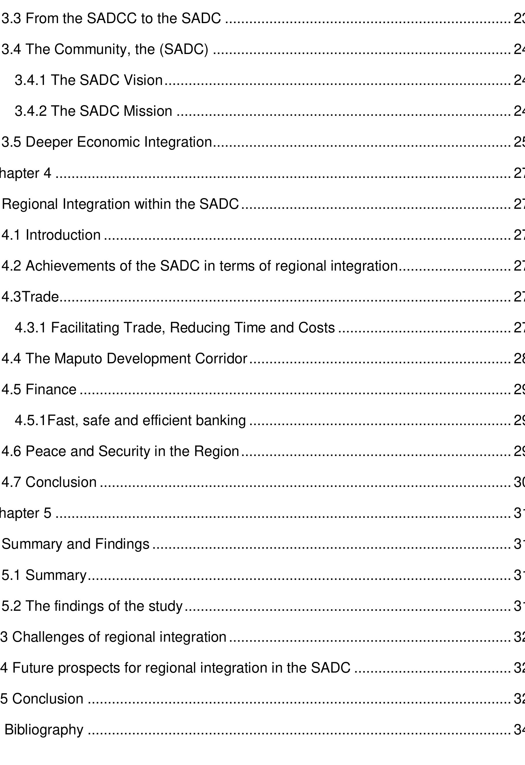 (PDF) The role of the SADC as a tool for regional integration in ...