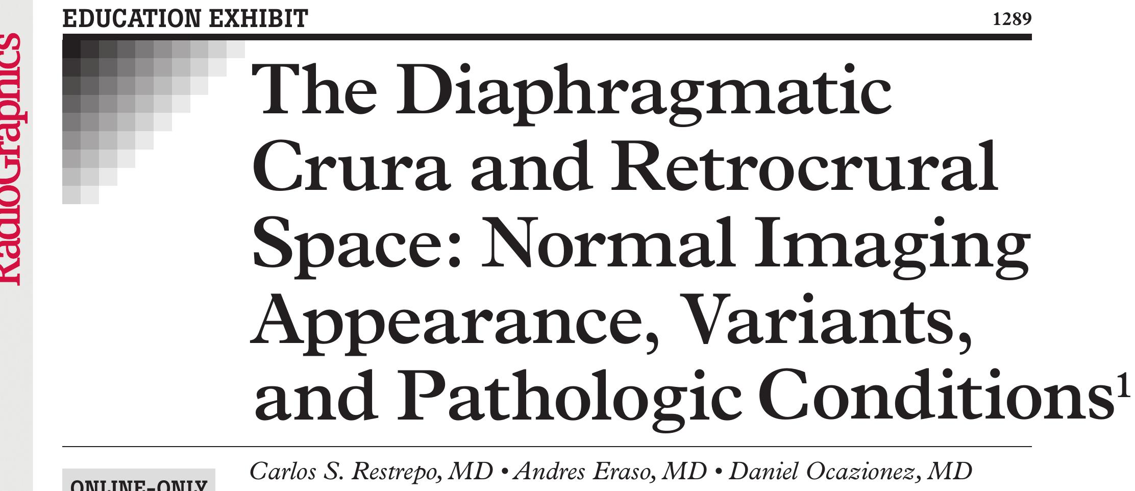 (PDF) The Diaphragmatic Crura and Retrocrural Space: Normal Imaging ...