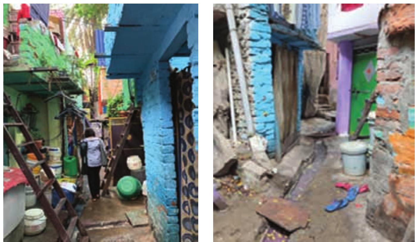 - congested houses, narrow pathways — a living condition