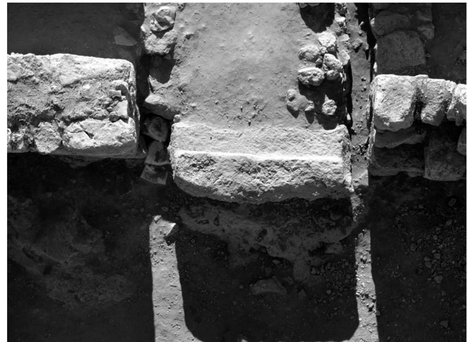 Area b: the threshold stone. note the location of the step