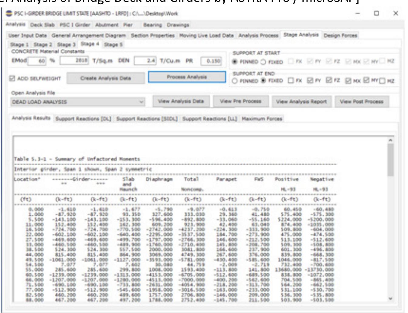Figure 67 - Grillage Model Analysis of Bridge Deck-Girder