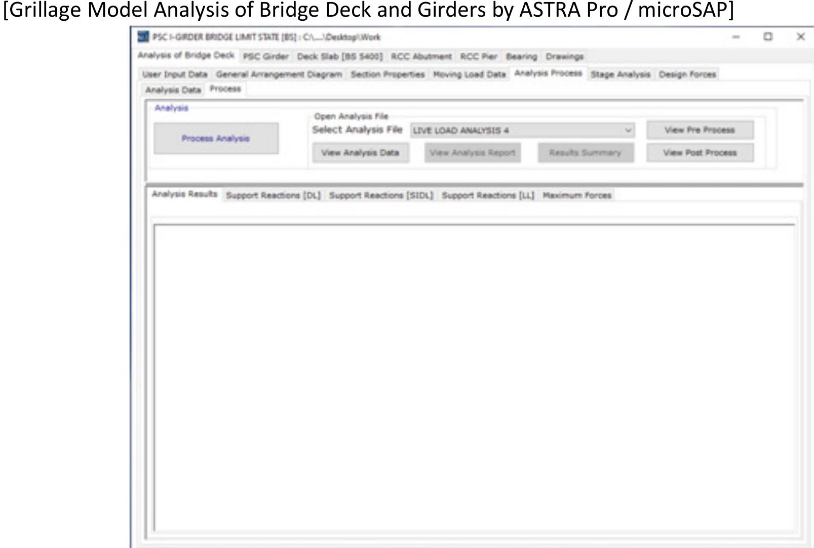 Grillage model analysis of bridge deck and girders by astra