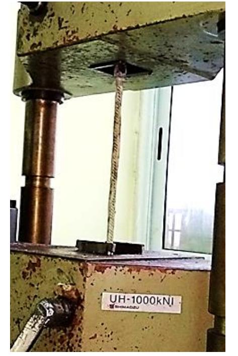 Specimen and tensile test setup