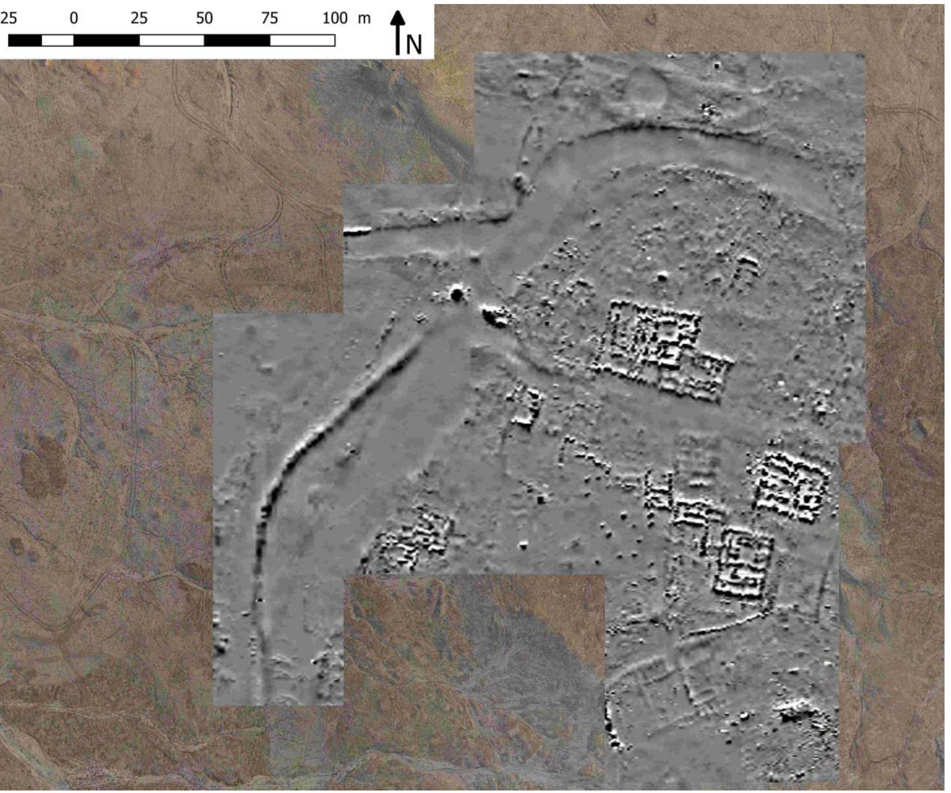 magnetic map north of larsa showing the junction of major
