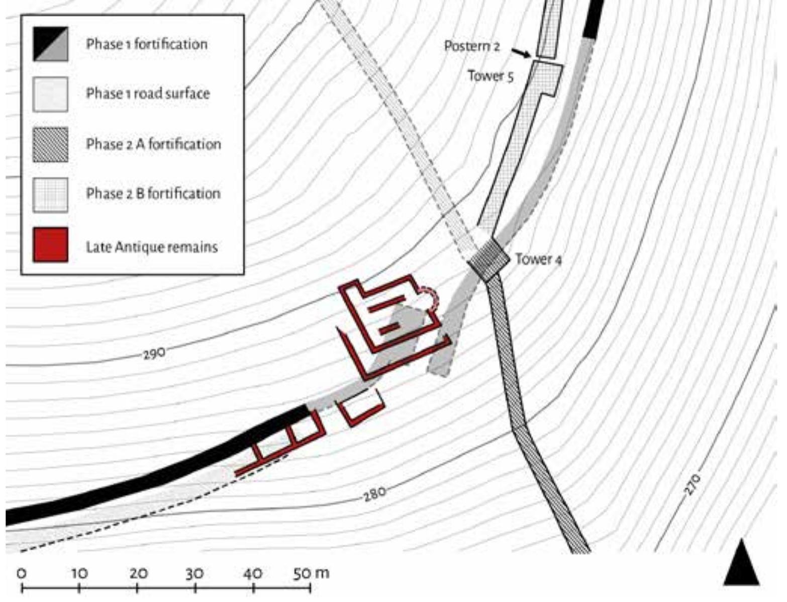 The patoma area building remains. the steep slopes are not