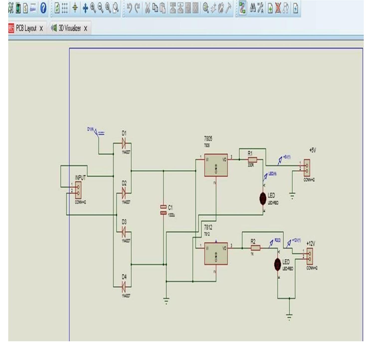 Proteus software is used to design the schematic and obtain