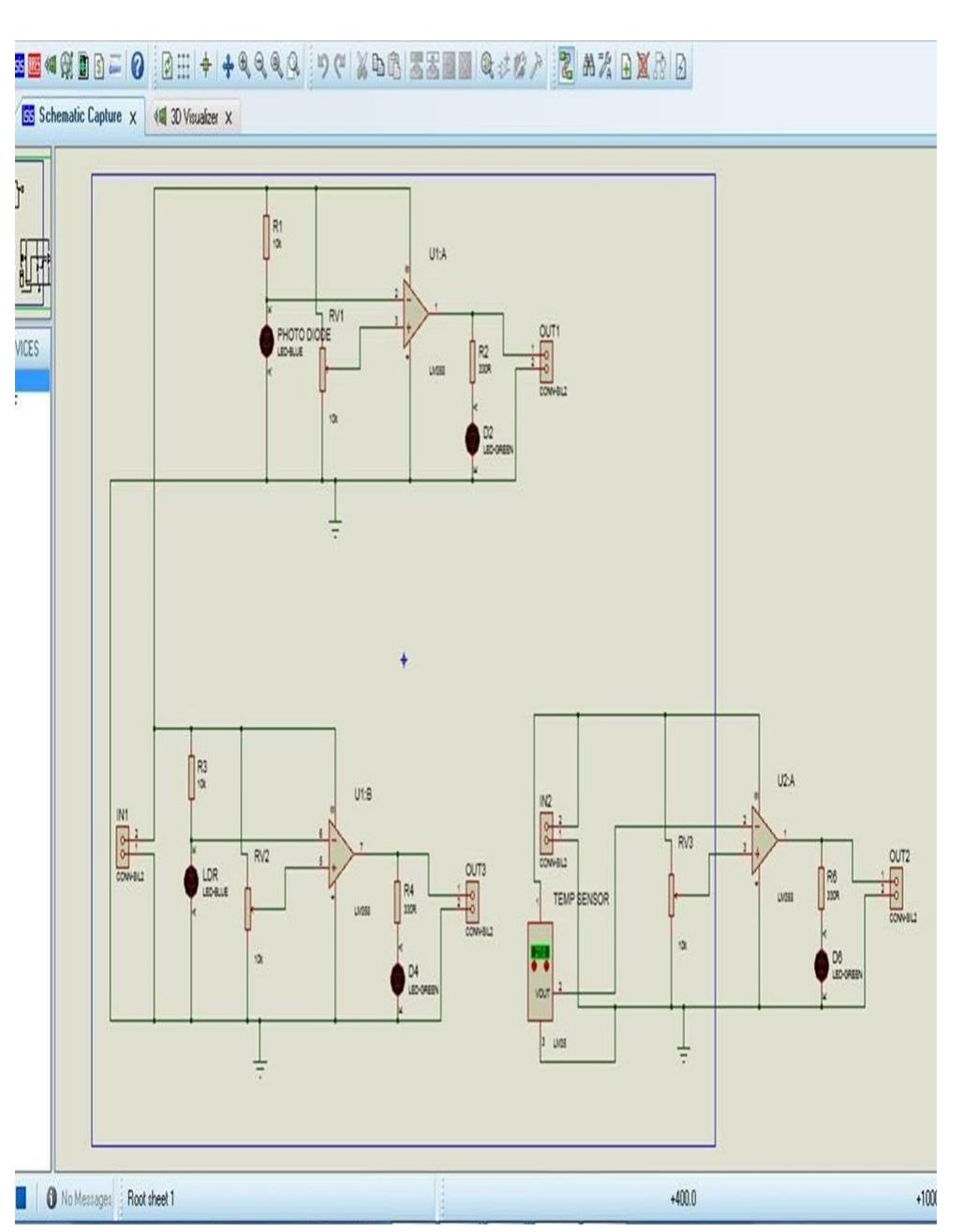 Schematic circuit design for fire detection module