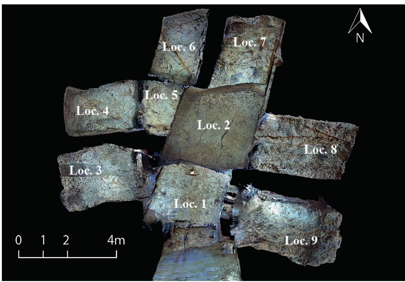 Shaft k 24, tomb 6, 3d laser scan model of the burial