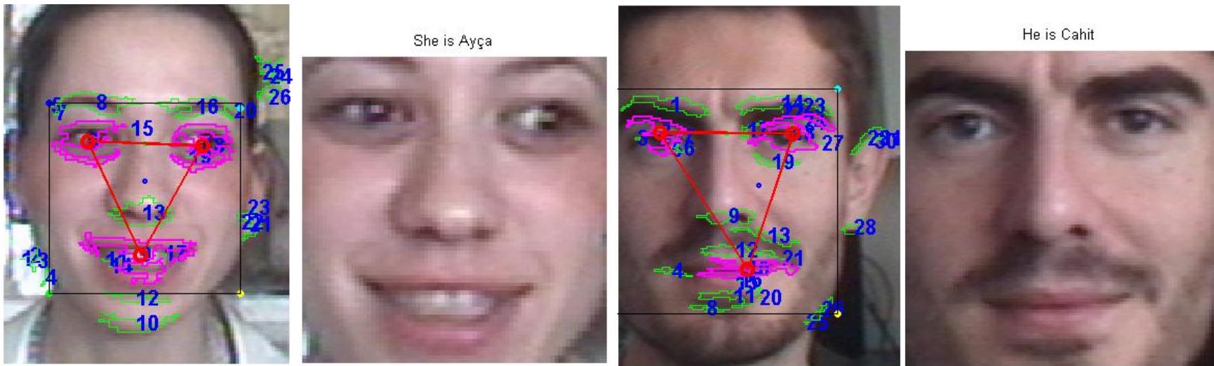 Facial features extraction on face candidates and