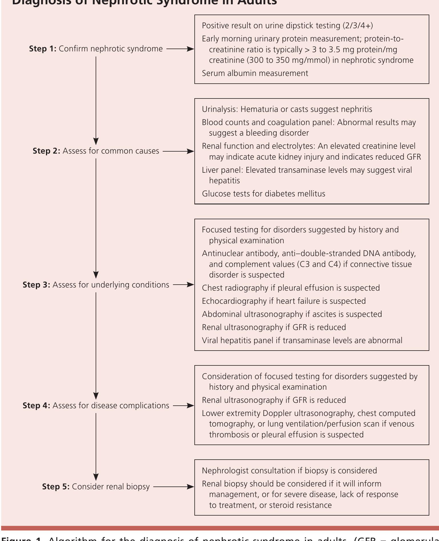Figure 1 - Diagnosis and Management of Nephrotic Syndrome in