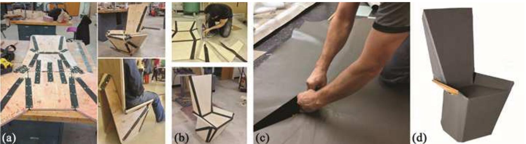 “flat stanley origami chair” designed by: brett mellor (a)