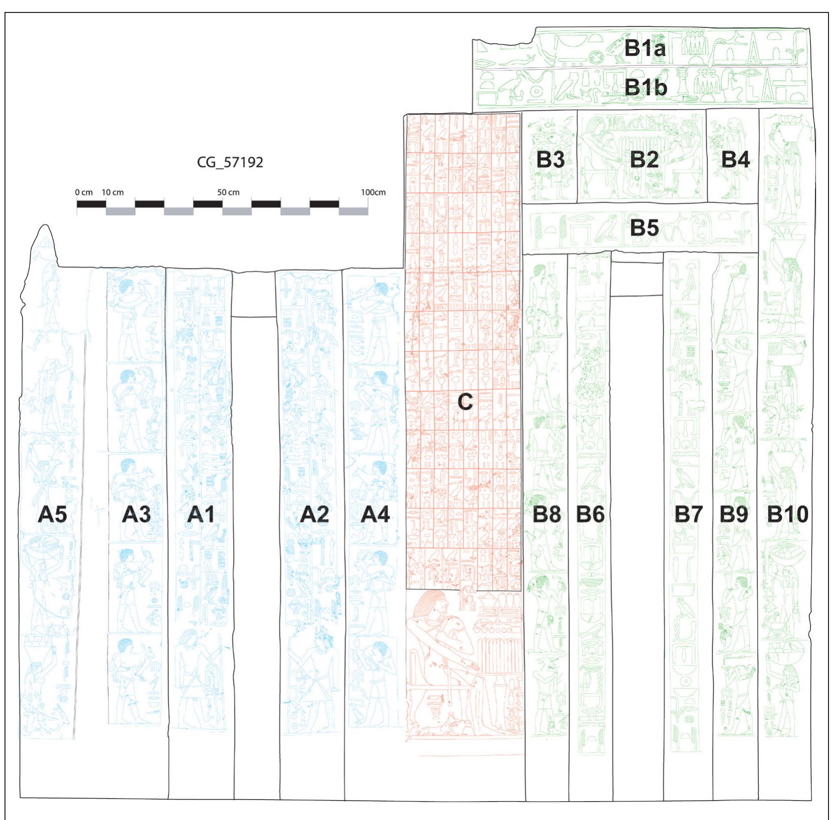 Schematic of the double false door of tti. drawing by