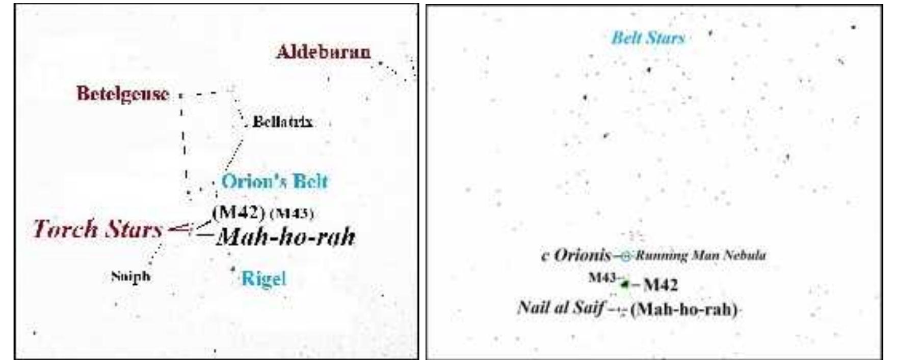S 14a & b. the huron star named mah-ho-rah, the star iota