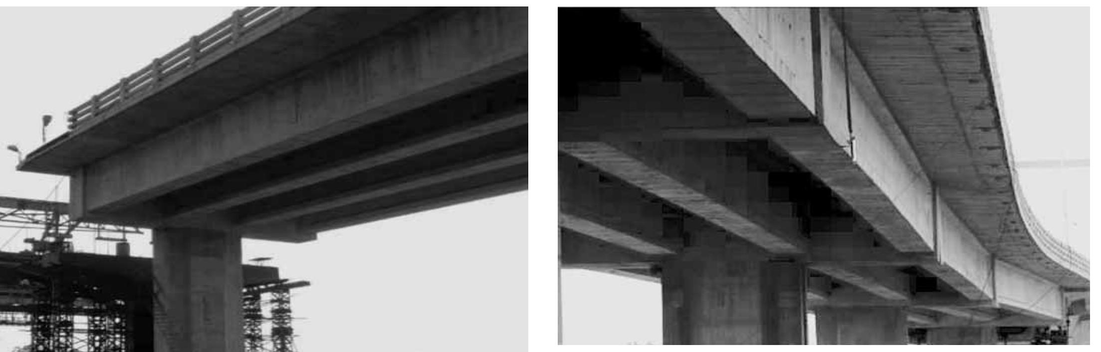 Photo 4 the arrangement of pier, 4 psc girders, diaphragm