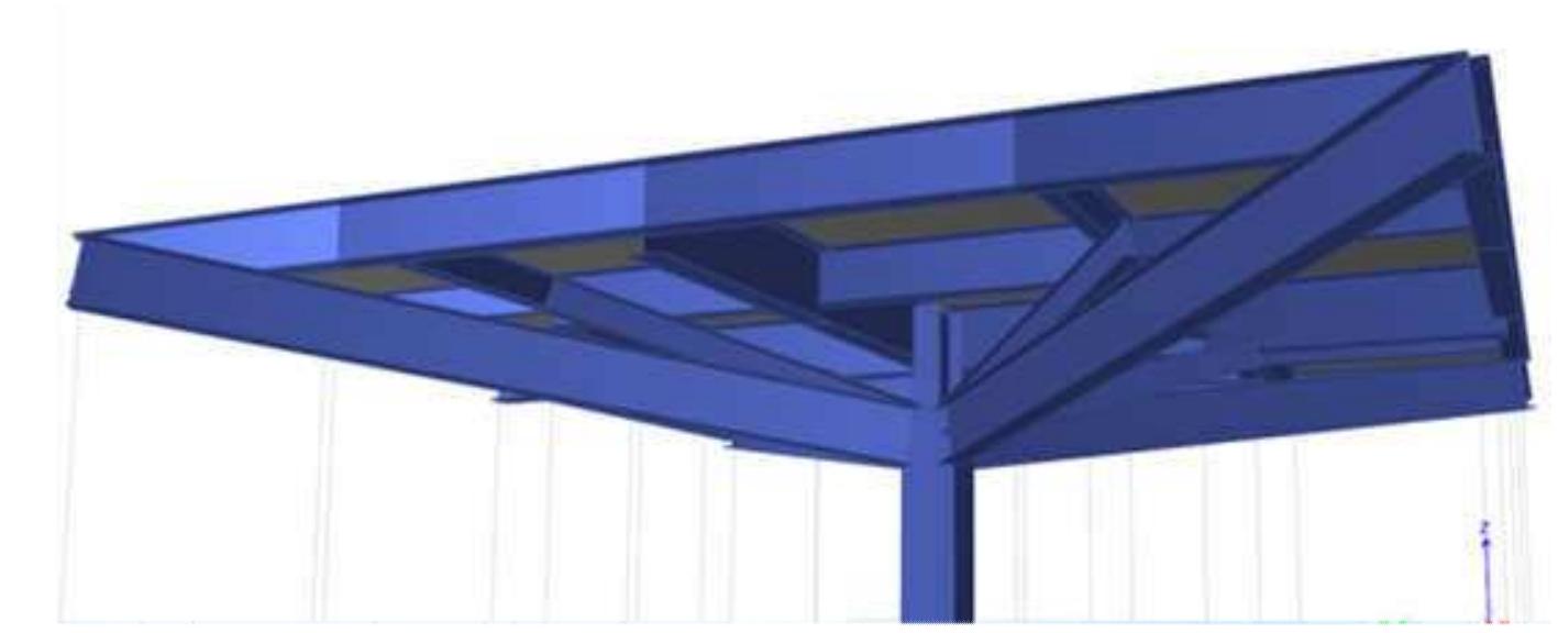 Figure 4 - Mono Column Single-Storey Structural System using