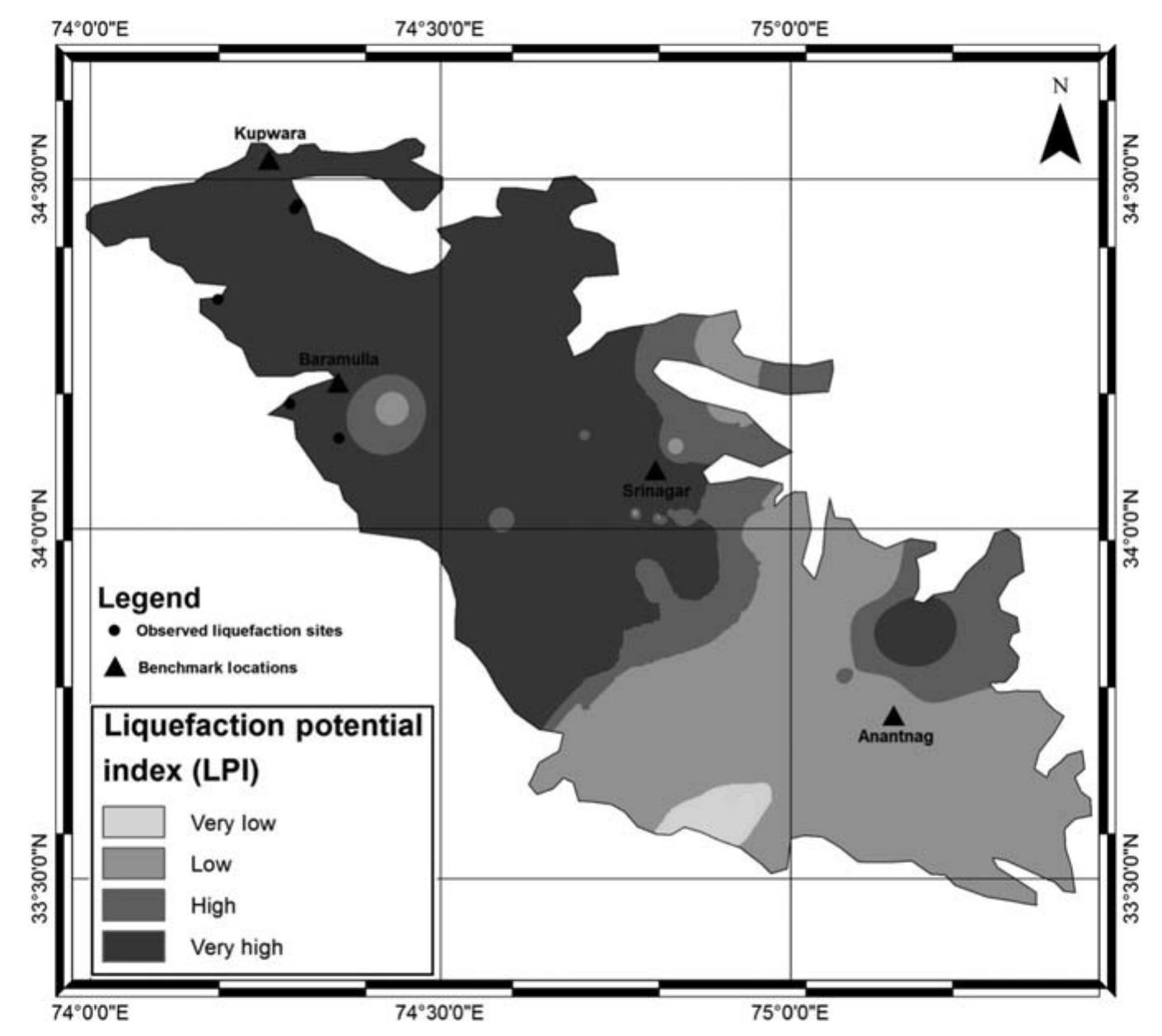 6 liquefaction potential analysis map of the kashmir basin,