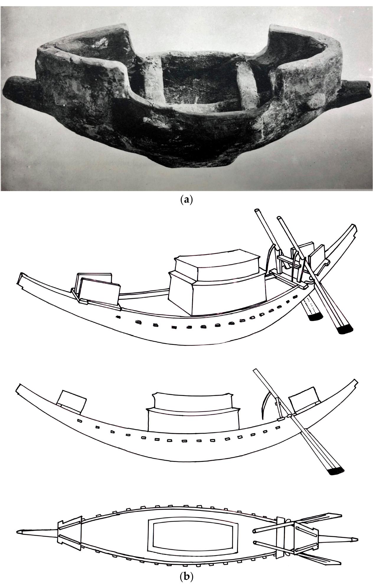 A terracotta ship model from byblos (a) that appears to copy