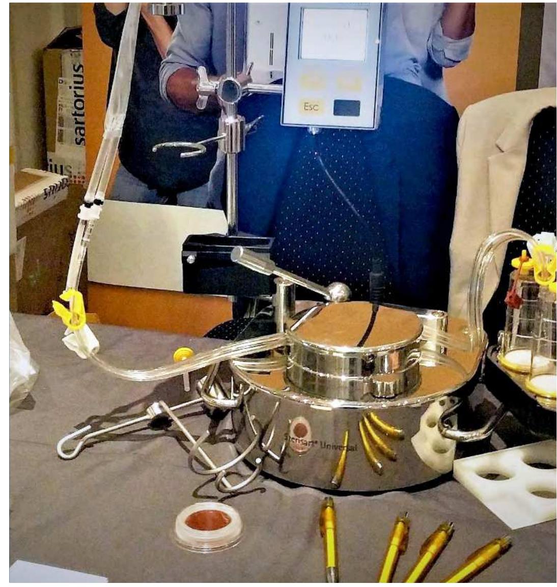 Membrane filtration apparatus (image: tim sandle) membrane