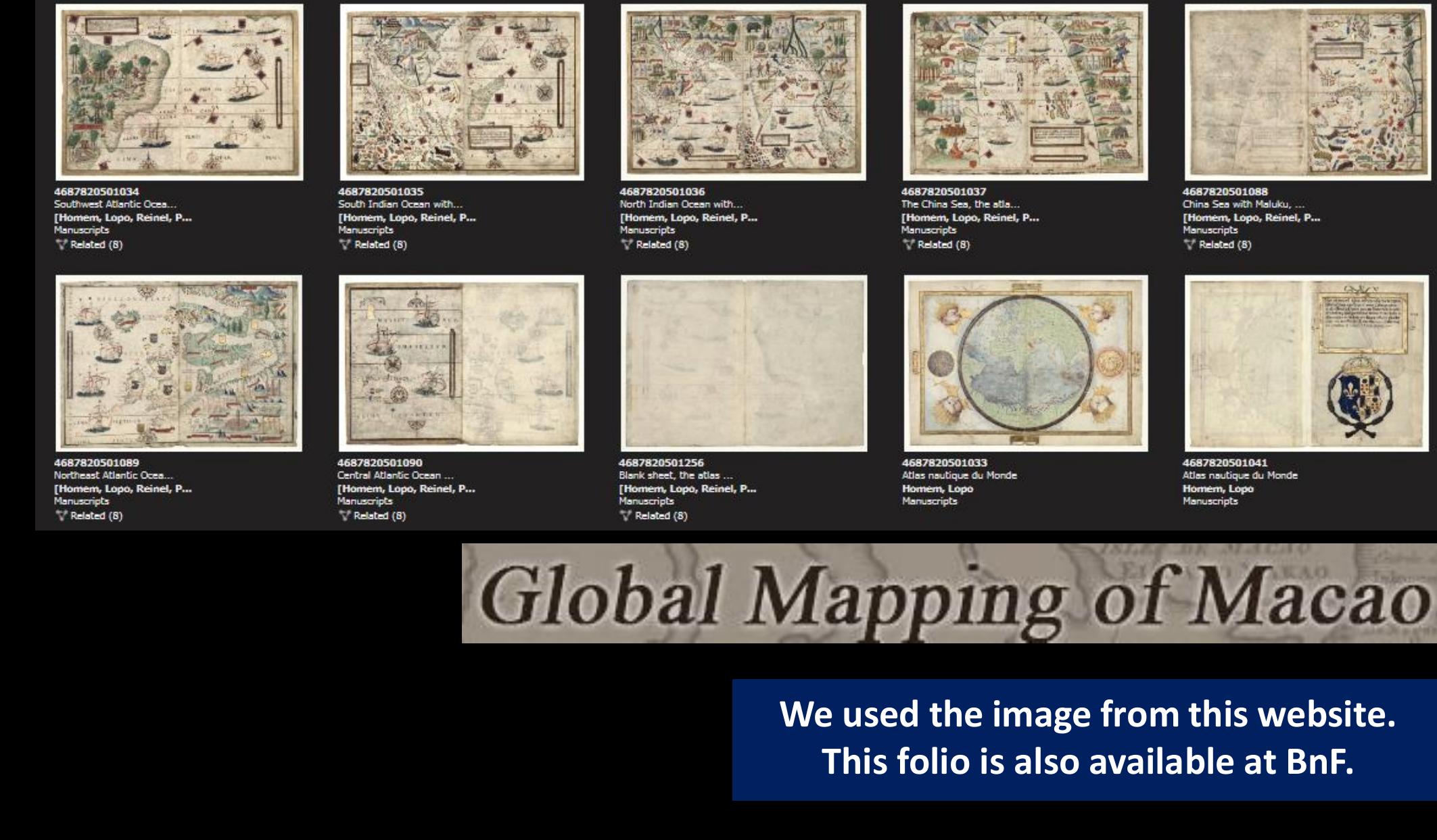 Figure 1 - 1519 Miller Atlas World Map - Cartographic