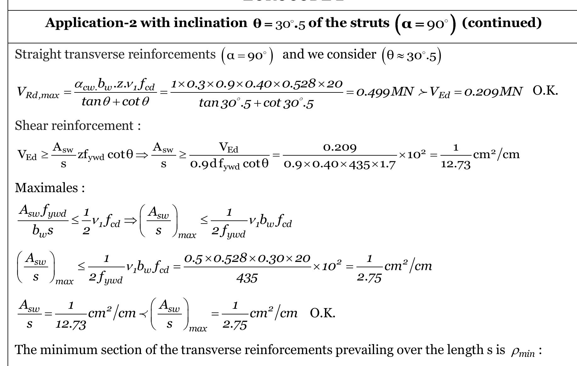 Figure 17 - SHEAR IN BEAMS : ACI31819 & EUROCODE 2
