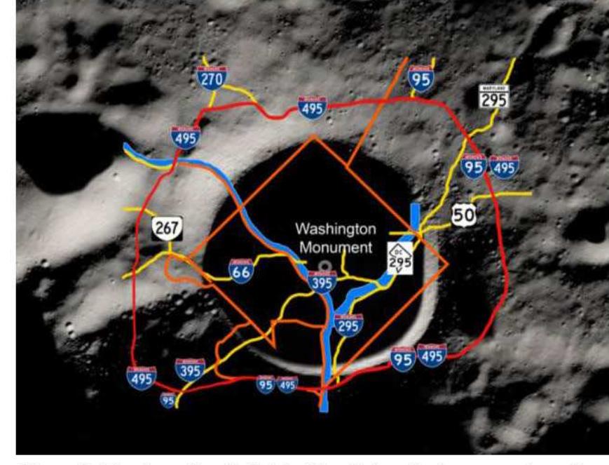 The lunar south pole's shackleton crater, as captured by the