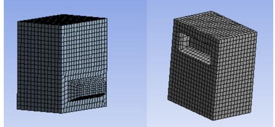 Typical meshing of female and male parts of joint