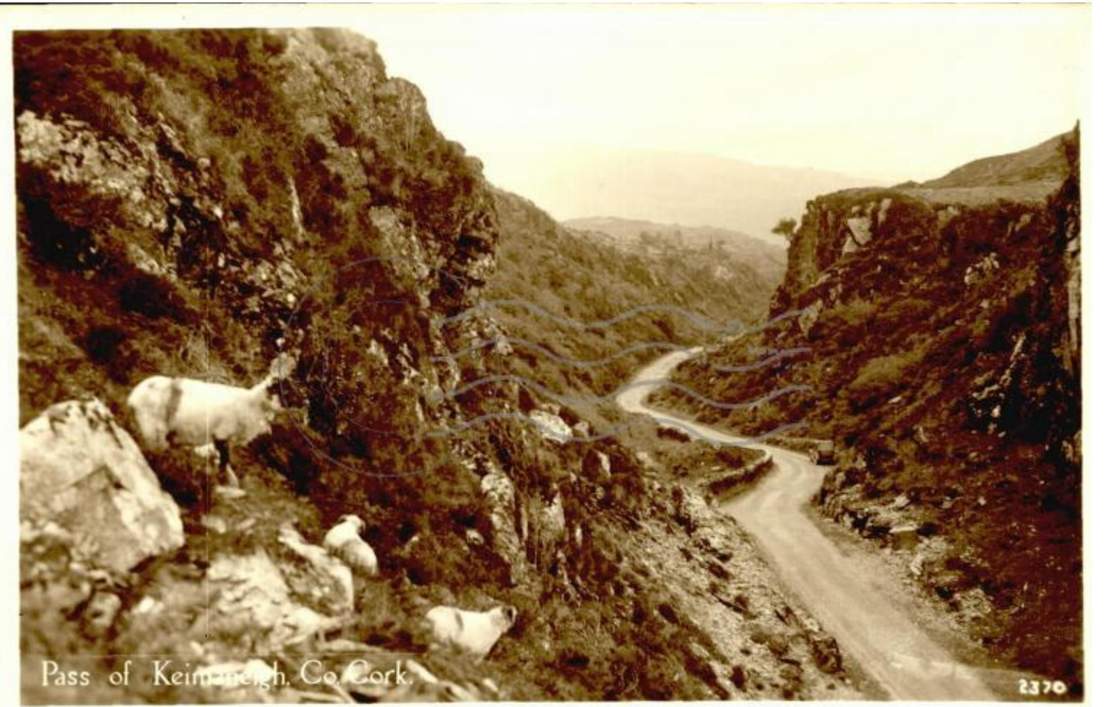 « figure 7 postcard showing an image of the narrow pass at