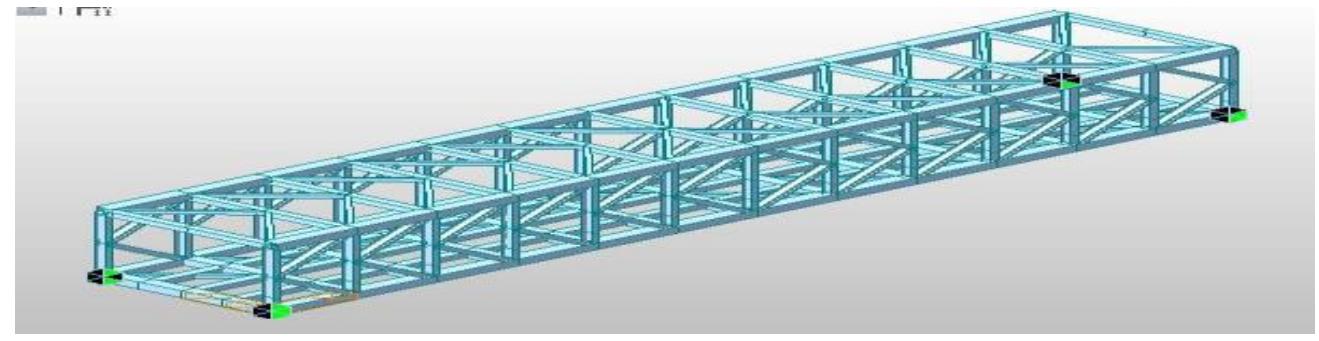 The truss girder bridge for span length 60m and various