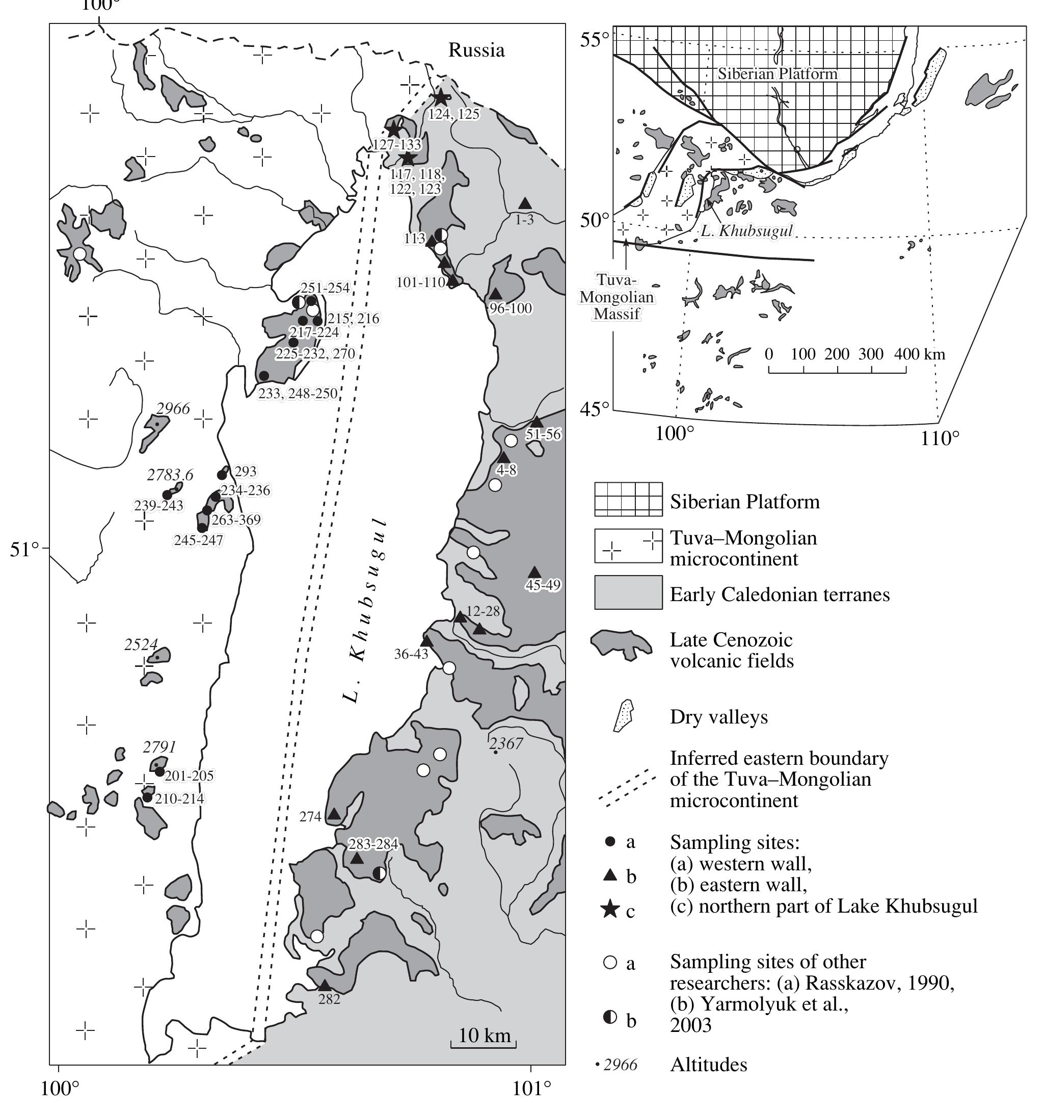 Schematic map of late cenozoic volcanic rocks in the