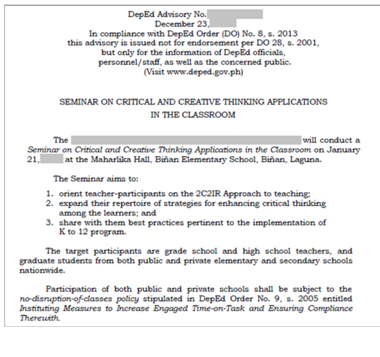 Aside from participating in relevant school-based lac