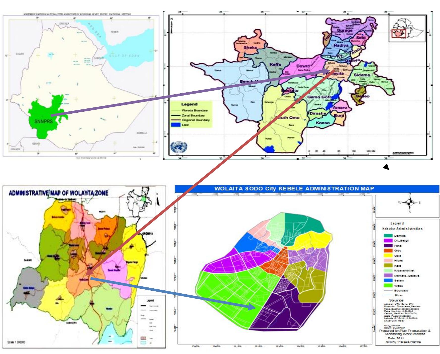 Map of ethiopia map of snnprs source: wolita zone finance,