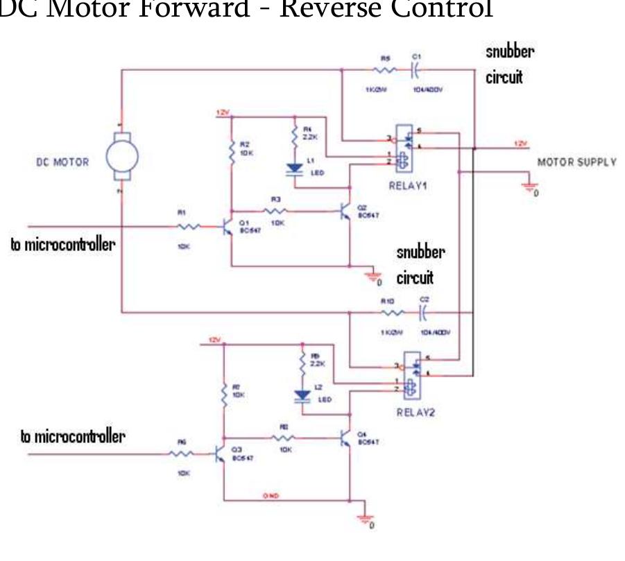 6 dc motor forward - reverse control