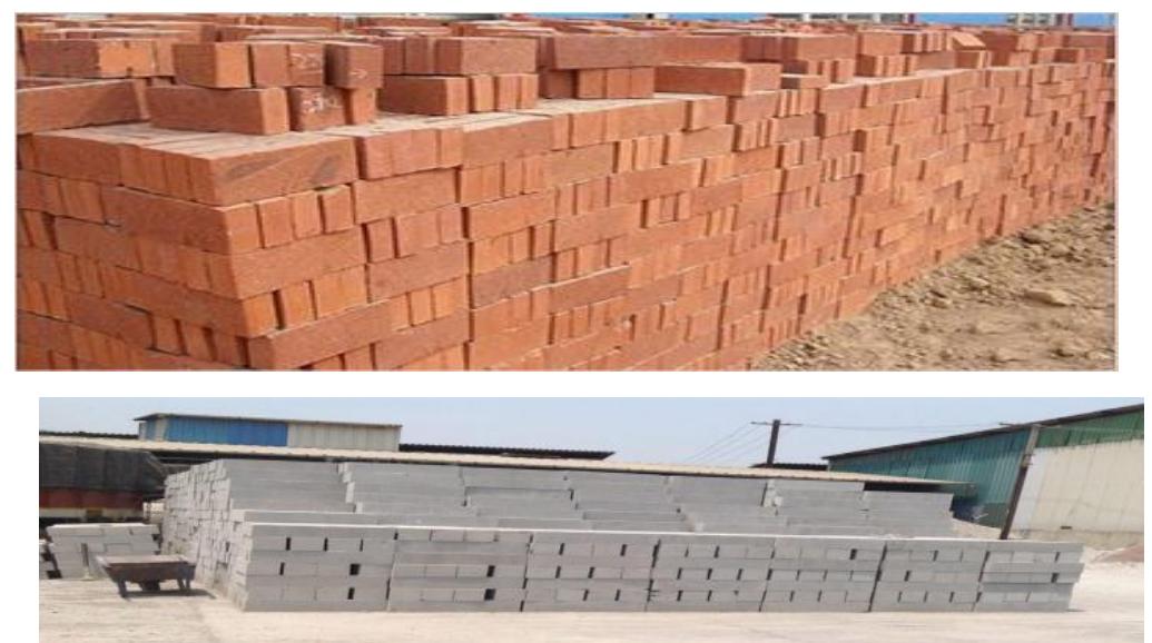 Bricks should be placed on leveled firm ground with
