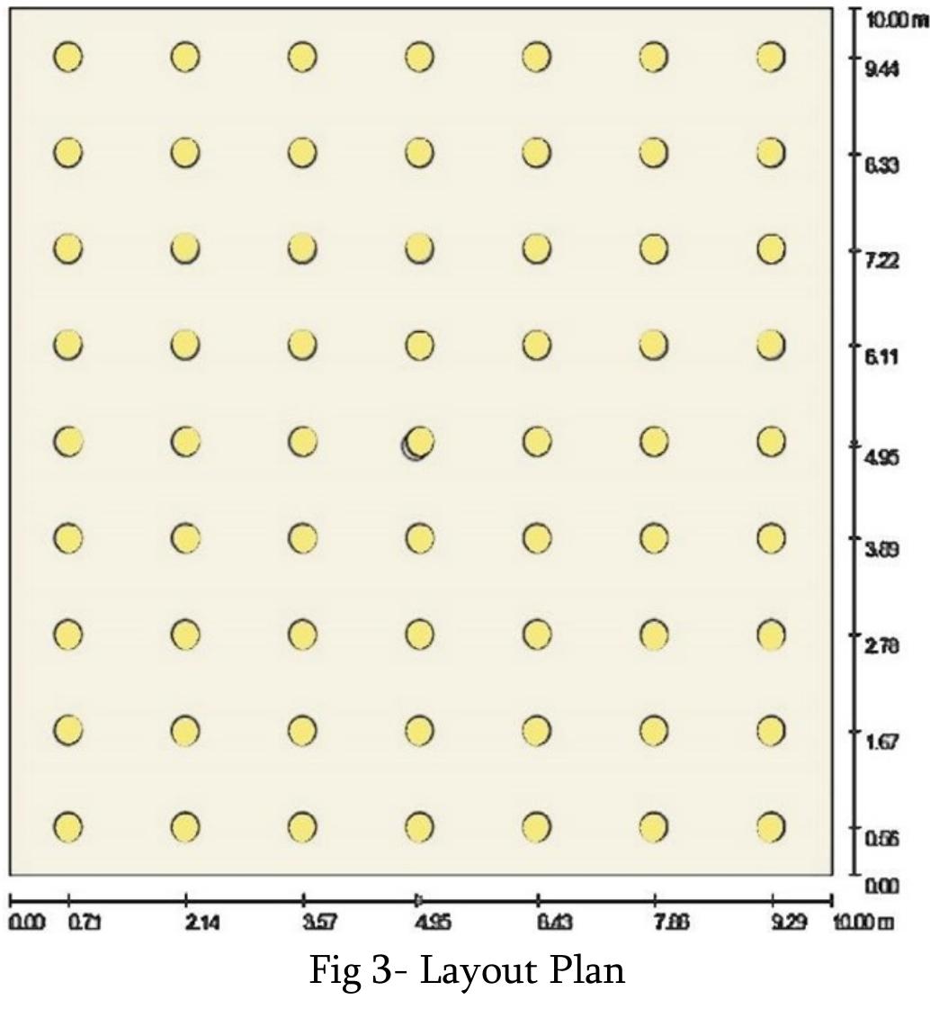 The luminaire layout plan is shown in figure above. down