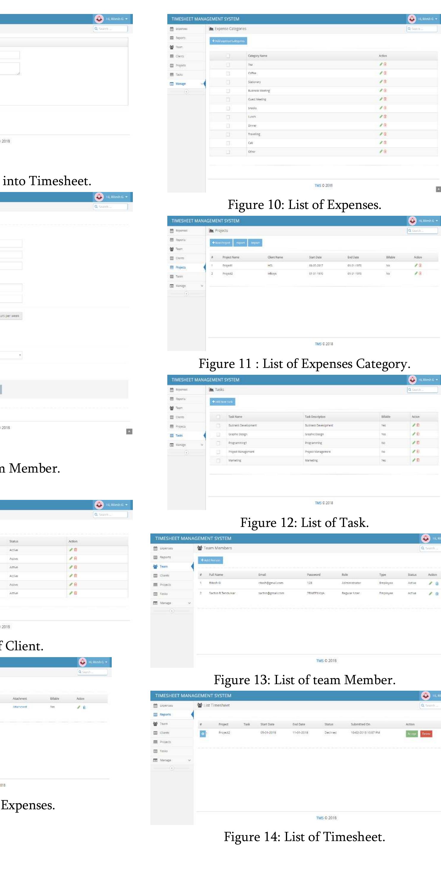 Figure 5 - Design and Implementation of Employee Timesheet