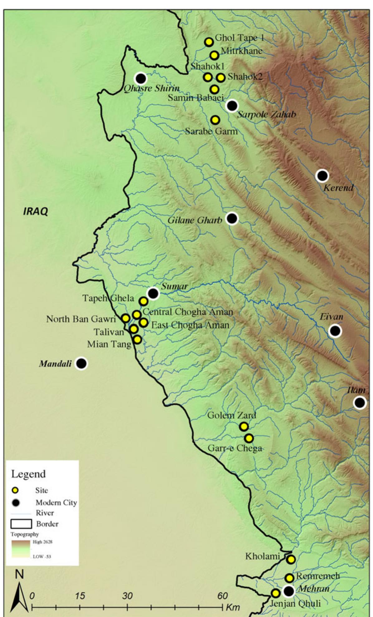 Map showing location of newly discovered late samarran sites