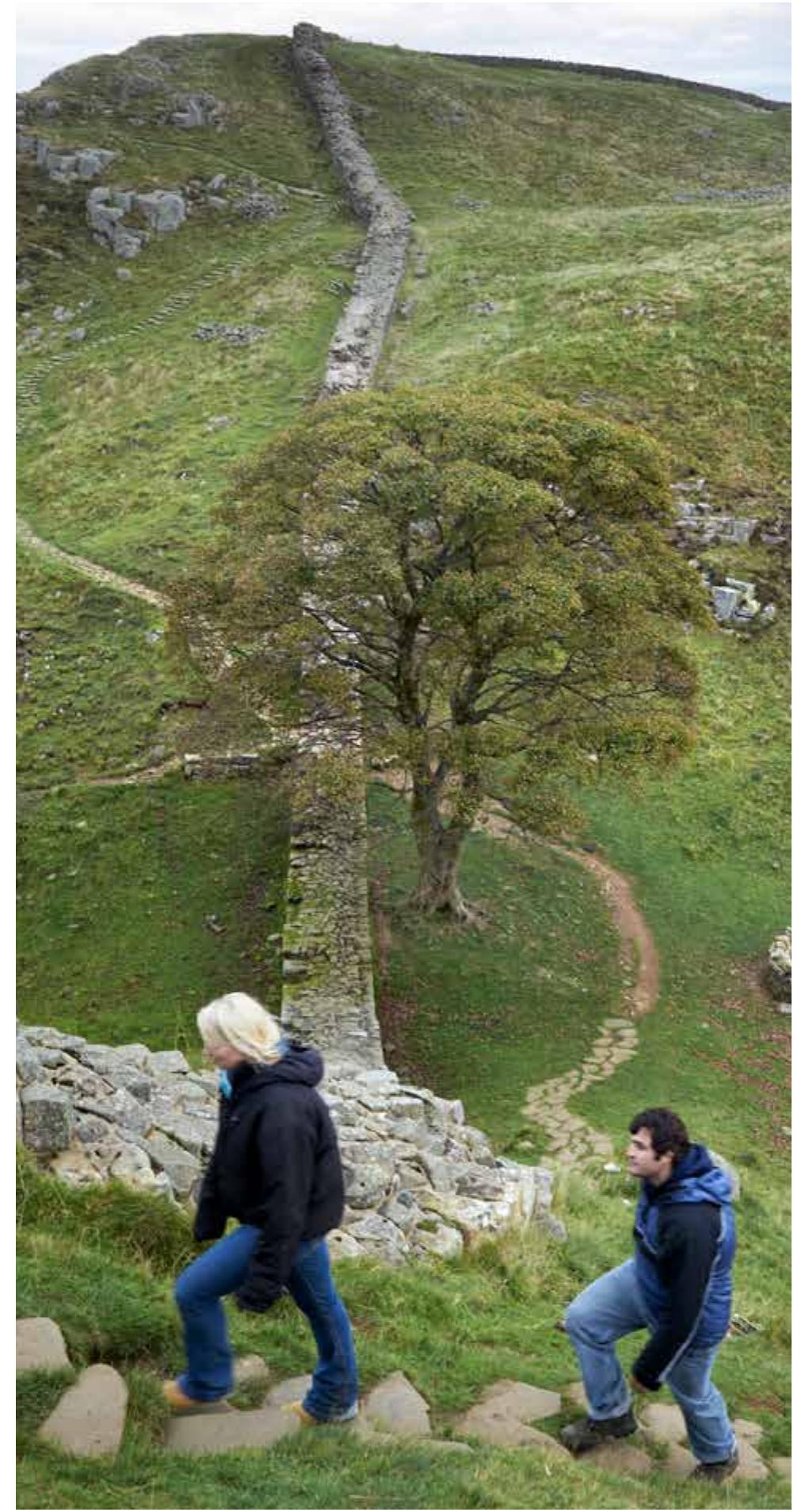 Hadrian’s wall long distance national path, steel rigg.
