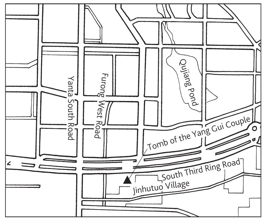 Location map of the tomb poc oe to ce eel ce eeo eee del