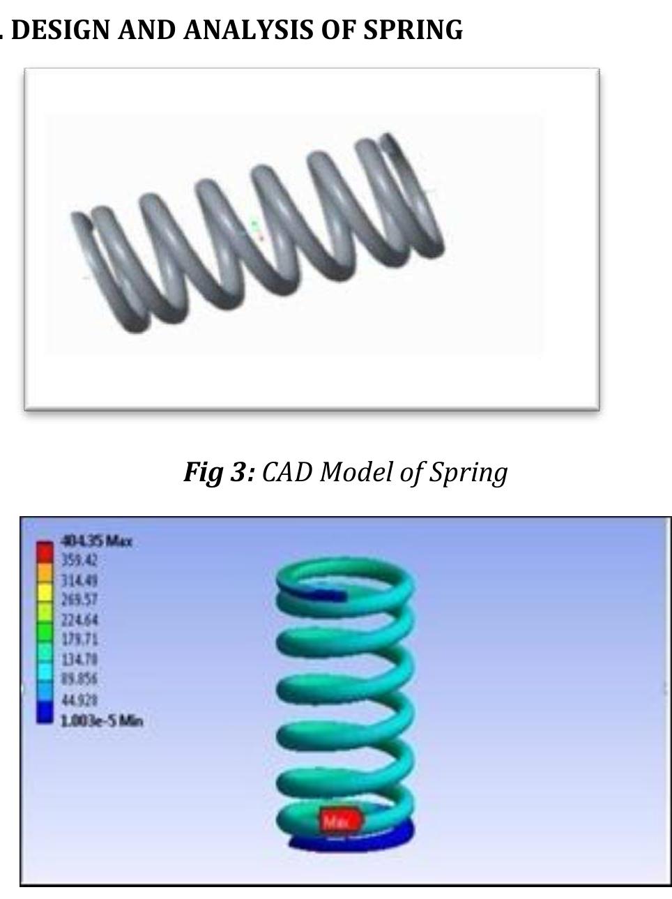 Maximum shear stress analysis of spring